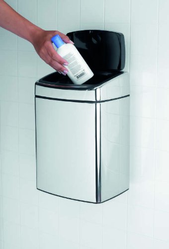 Brabantia Rectangular Touch Bin, 10 L - Brilliant Steel