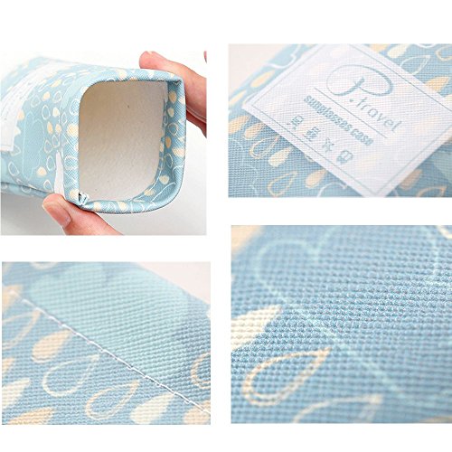 2PCS Portable Eyeglass Pouch Sunglass Goggles Case for Woman with Cleaning Cloth