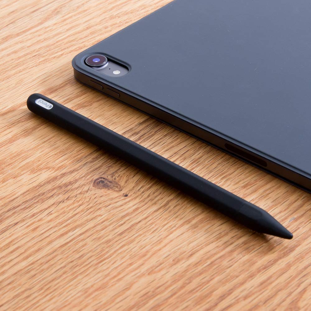 FRTMA Compatible with Apple Pencil (2nd Generation) Silicone Case Sleeve Holder Grip + Nib Cover (2 Pieces) Accessories Kit Compatible iPad Pro 12.9β (3rd Generation) & iPad Pro 11β, Black