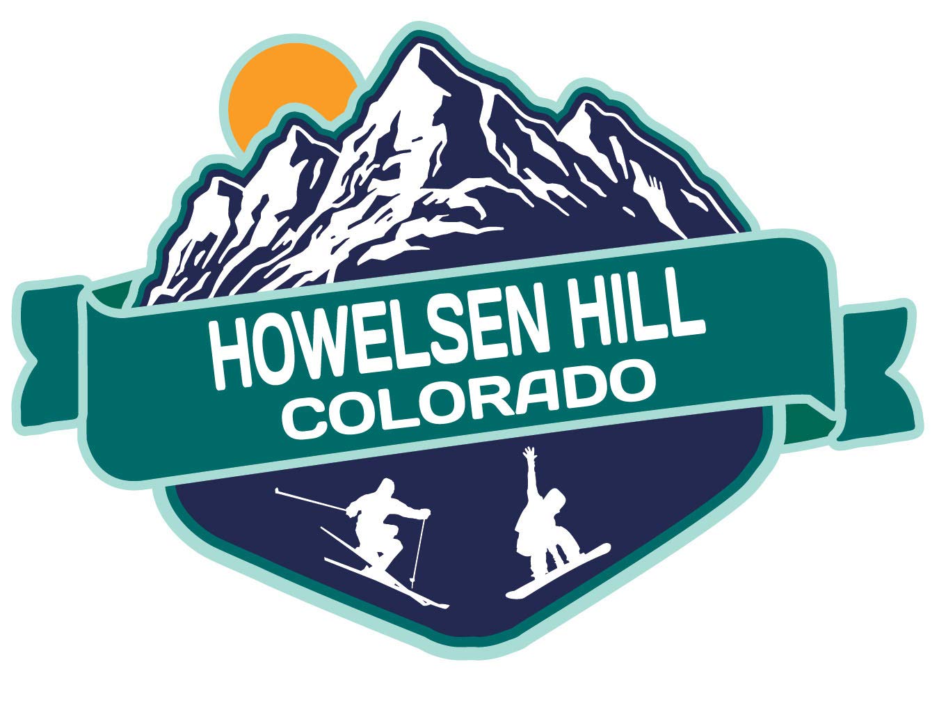 Howelsen Hill Colorado Ski Adventures Souvenir 2 Inch Vinyl Decal Sticker Mountain Design