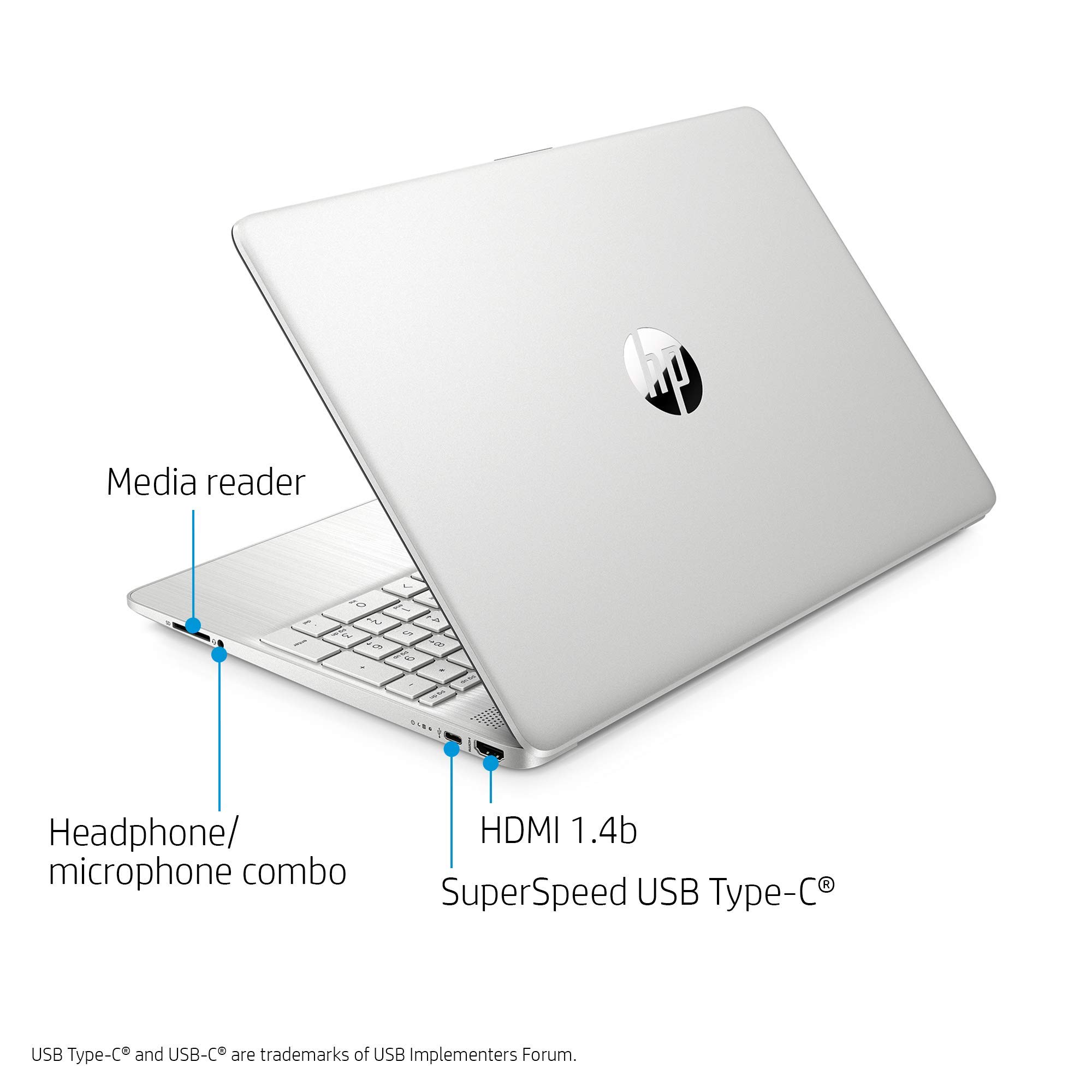 HP 15-inch HD Laptop, AMD Ryzen 3 3200U Processor, 8 GB RAM, 256 GB SSD, Windows 10 Home (15-ef0021nr, Natural Silver) (Renewed)