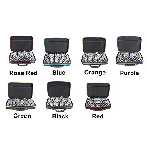 EVA Storage Box 60 Slot Diamond Painting Storage Case Tool Diamond Painting Bag Beads Organizer Accessories 60 Grids Shockproof High Capacity Hand Bag Zipper Design (Orange)