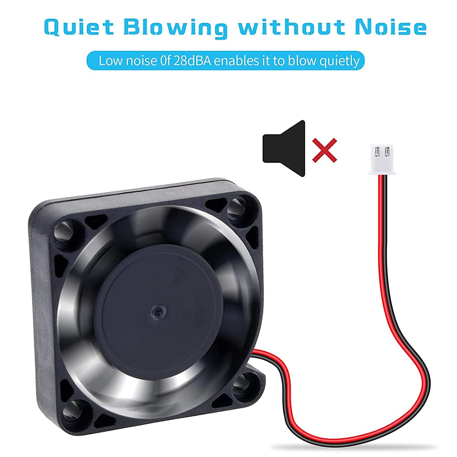 3D Printer Fan 24v 4010: 4pcs 3D Printer Cooling Fan 40mm Quiet 0.08A DC Mini Silent Brushless Fan 2 pin for 3D Printer, DVR and Other Small appliances Series Repair and Replacement