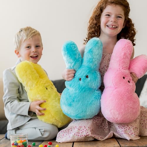 Animal Adventure | Shaggy Bunny Peeps | 15โ Collectible Plush | Blue