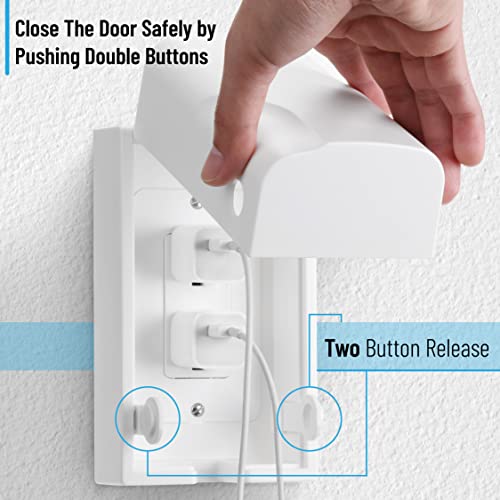Bates - Baby Safety Outlet Cover Box, Outlet Covers Baby Proofing, Plug Covers for Electrical Outlets, Baby Proof Outlet Covers, Socket Covers for Outlets, Child Proof Outlet Cover, Outlet Box Cover