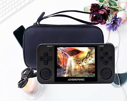 WERJIA Hard Carrying Case for RG351MP/RG350M/ RG350P/RG350 Handheld Retro Game Storage Suitcase (Black)