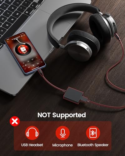 ANDTOBO USB to Aux Audio Adapter, 3.5mm Male to USB Female for Playing Music with USB Drive in Your Car