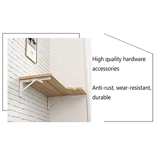 Wall-Mounted Drop-Leaf Table, Solid Wood Children Table,Home Office Table Desk Workstation Computer Desk, Trestle Desk