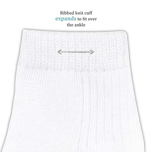 Fruit of the Loom Baby 14-Pack Grow & Fit Flex Zones Cotton Stretch Socks - Unisex, Girls, Boys (0-6 Months, Grey)