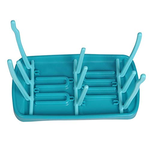 Bottle Dry Rack Baby Bottle Drain Drying Racks Blue Pink Baby Bottle Cleaning Dryer Drainer Storage Drying Rack (Hot Pink)
