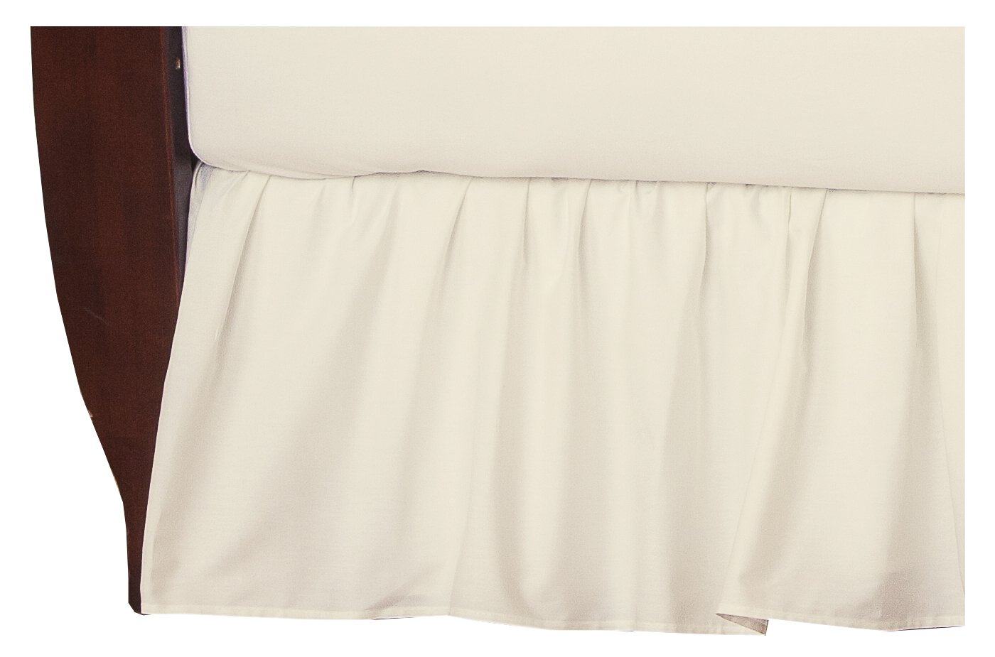 American Baby Company 100% Natural Cotton Percale Ruffled Crib Skirt, Red, 52"L x 28"W + 13.5"