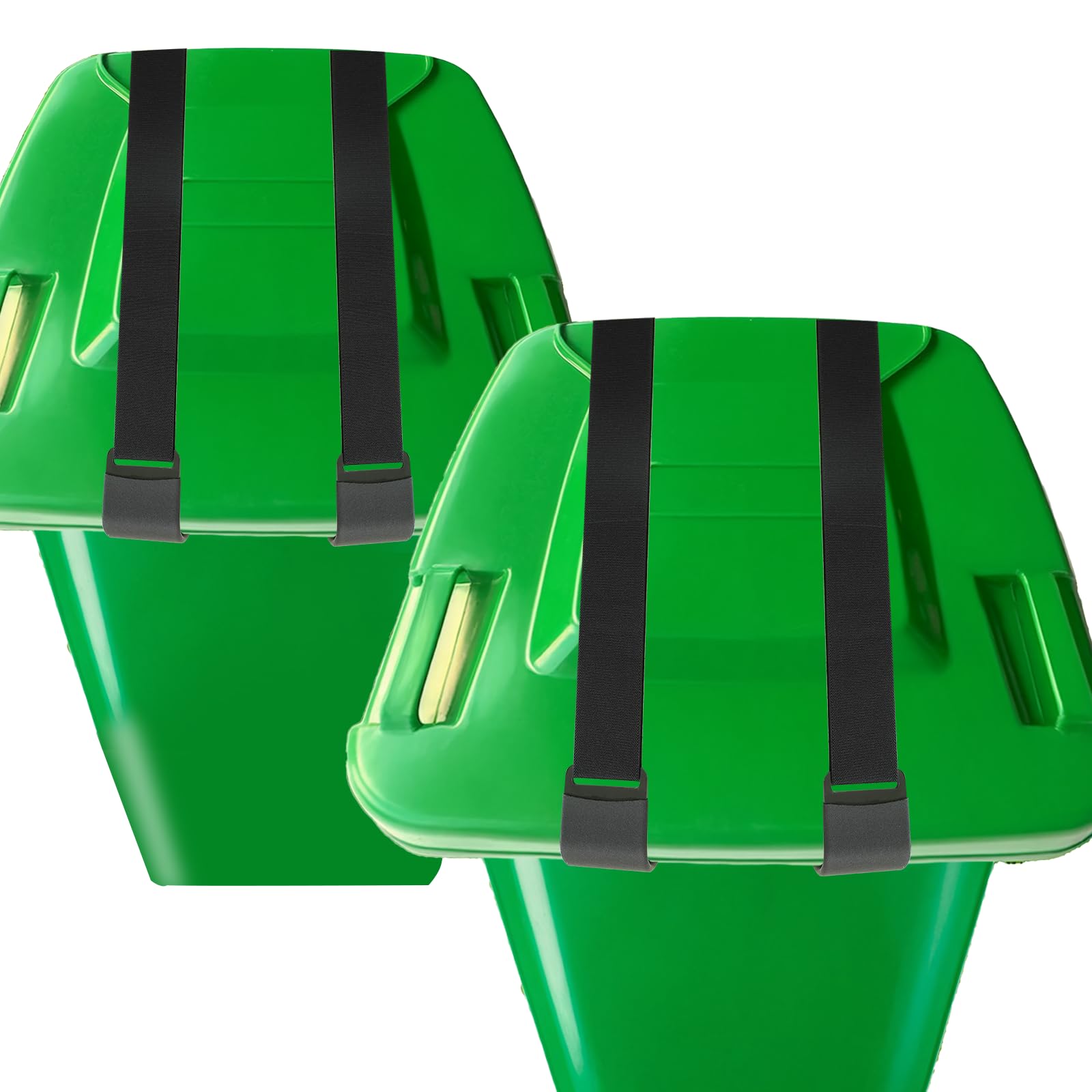 2 Pcs Trash Can Lock, Adjustable Metal Bear Trash Can Lock, Bear Proof Trash Can Lock, Dog Proof Trash Can Locks for Animals Critter Keeper Locking Trash Can, Garbage Can Lock for 96 Gallon Trash Can