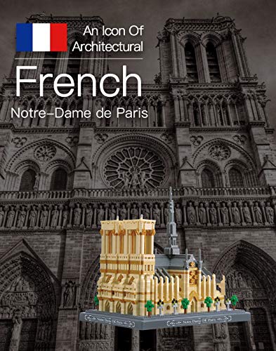 NeoLeo Micro Block Architecture Model Notre Dame de Paris French, Challenge for Adults Children, Cathedral Architecture Church Building Model Kits, 4018 Pieces