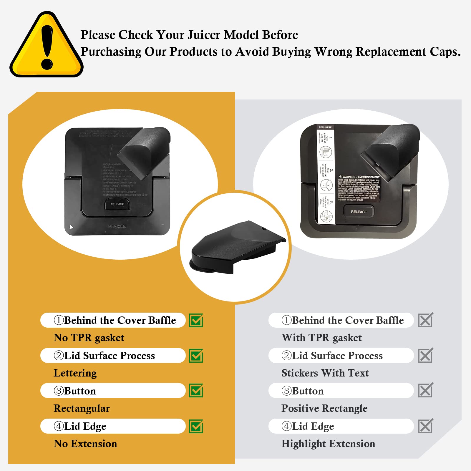 2Pcs Spout Cover for Ninja Blender Lid, Replacement parts for Ninja Blender 72 oz Pitcher, Accessories for Ninja Blender, Replacement Lid Flap Spout Cover, Black, NJ600 BL610 BL740 BL700 More