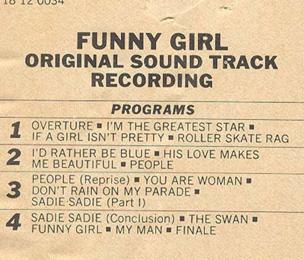 Funny Girl Original Movie Soundtrack BARBARA STREISAND OMAR SHARIF 8 Track Tape