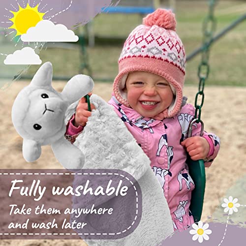 Lovey Microwavable Stuffed Animal - Large lovies for Babies which are heatable Stuffed Animals, Lavender Stuffed Animals micowavable with Removable Lavender Packet, Calming Heating pad Stuffed Animal