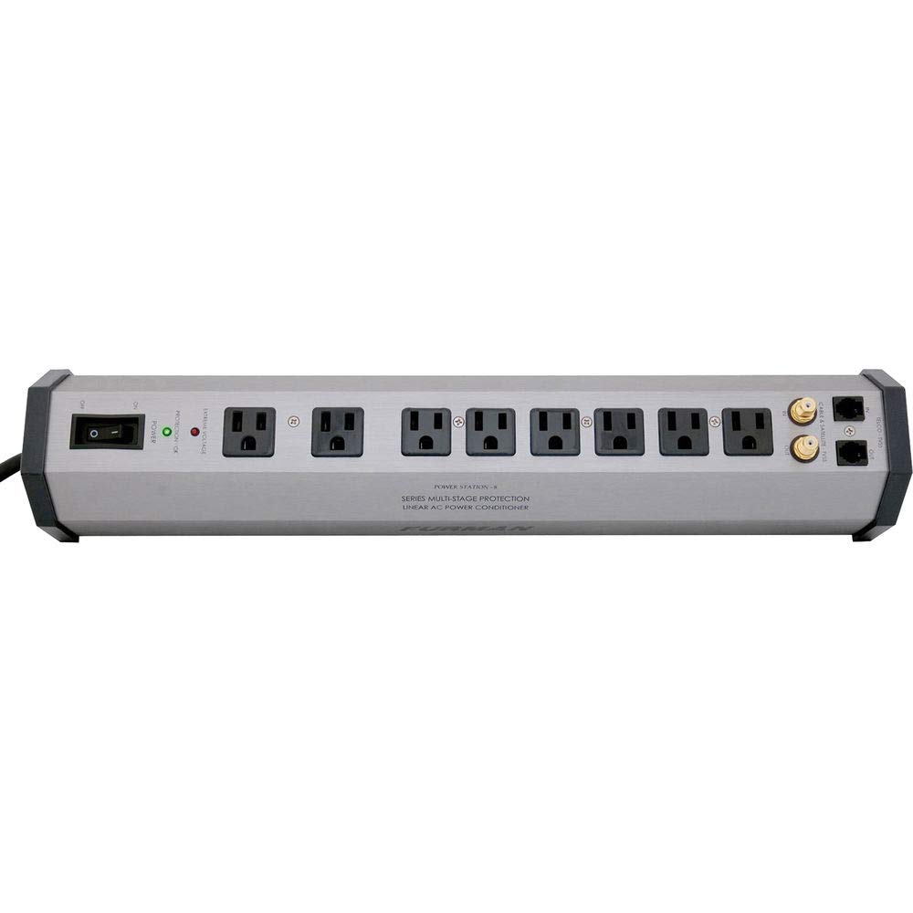 Furman PST-8 Power Station Home Theater Power Conditioner with (2) Extension Cable Bundle