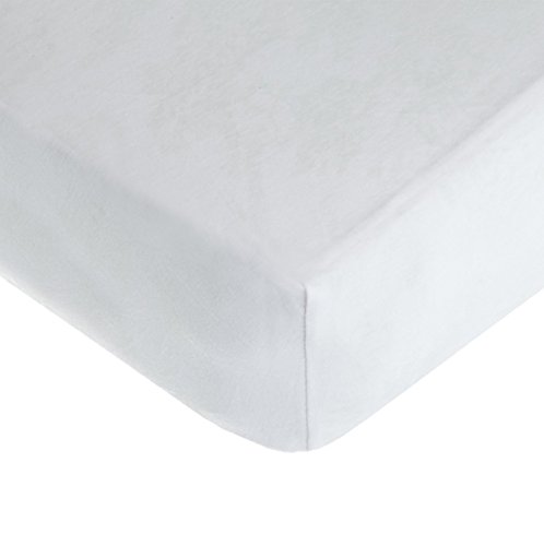 American Baby Company 100% Natural Cotton Jersey 7.5" Extra Deep Pocket Sheet Designed for 5" Mini-Crib Mattress, White, for Boys and Girls, 1 Count (Pack of 1)