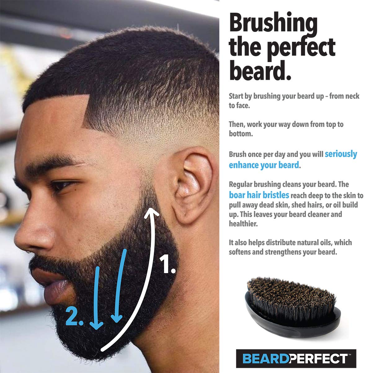 BEARDPERFECT B6 BEARD BRUSH