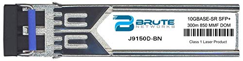 Brute Networks J9150D-BN - 10GBASE-SR 300m MMF 850nm SFP+ Transceiver (Compatible with OEM PN# J9150D)