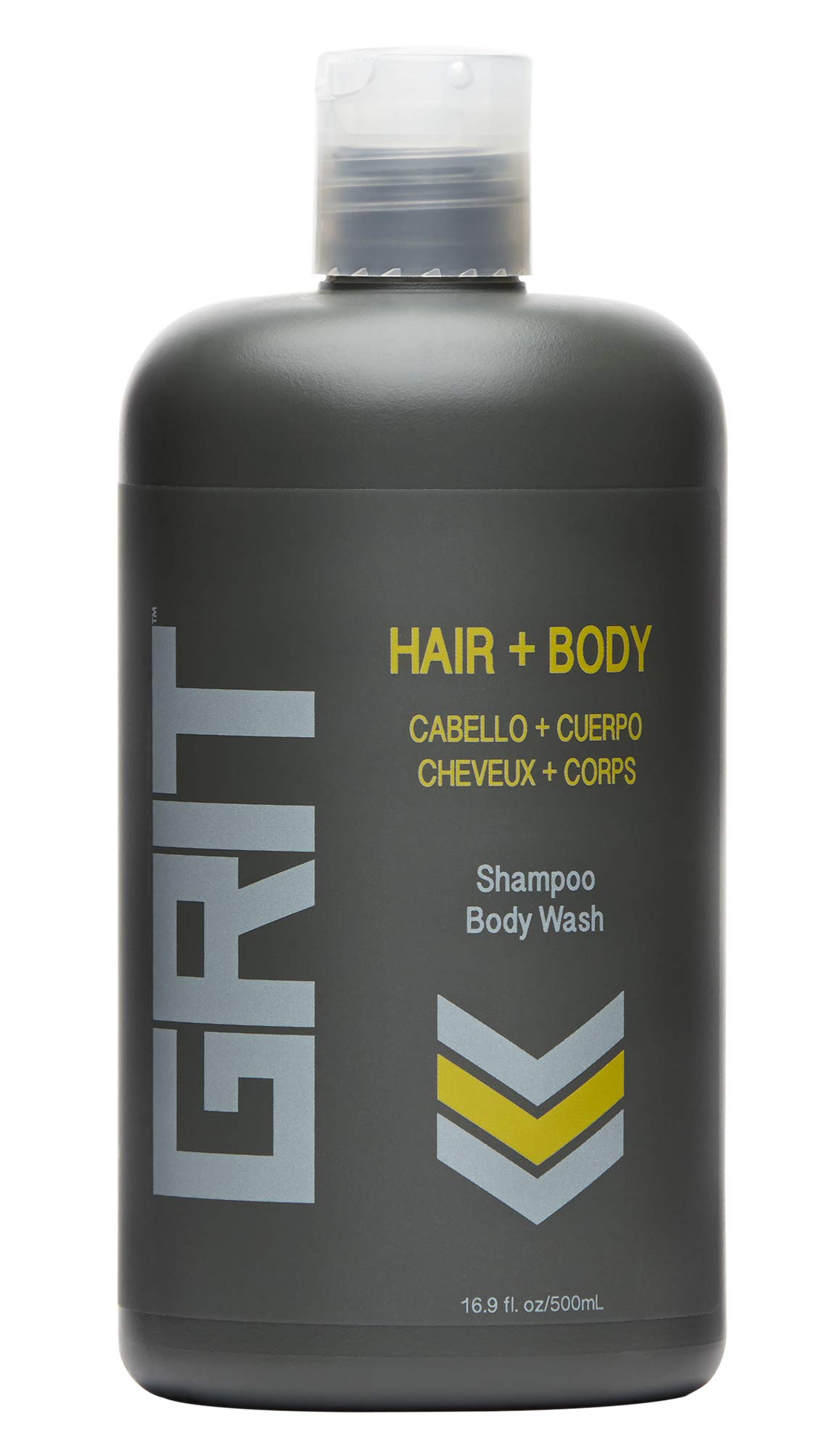 GREAT CLIPS GRIT Hair & Body, 16.9oz | 3-in-1 Shampoo, Conditioner & Body Wash for Men | Washes & Moisturizes Hair & Skin