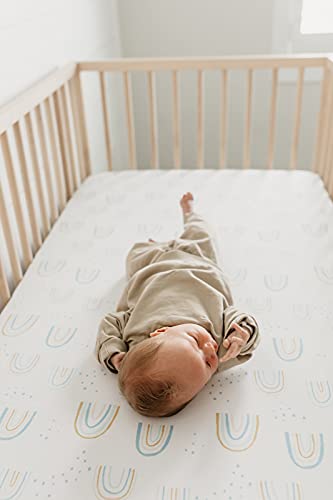 Premium Fitted Knit Crib Sheet/Toddler Sheet"Skye" by Copper Pearl