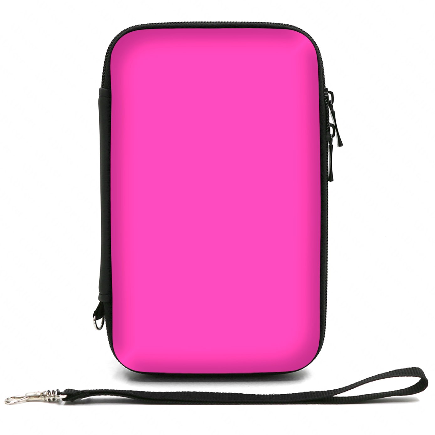 ADVcer 3DS Case, EVA Waterproof Hard Shield Protective Carrying Case with Detachable Hand Wrist Strap Compatible with Nintendo New 3DS XL, New 3DS, 3DS, 3DS XL LL, DSi, Dsi XL, DS, DS Lite (Fuchsia)