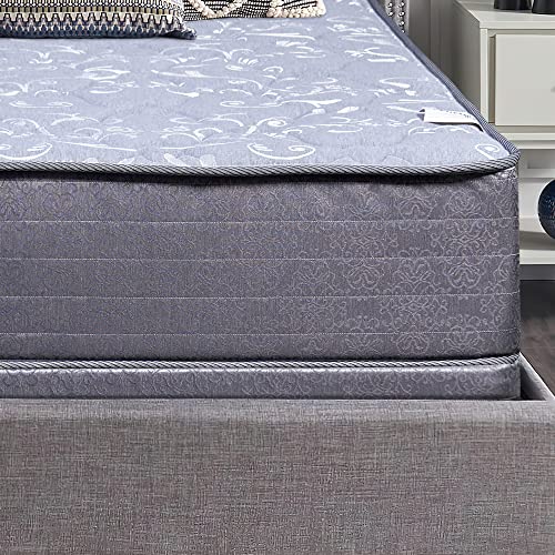 Nutan 11-Inch Firm Foam Encased Euro Top Gel Infused Innerspring Mattress and 8" Wood Box Spring/Foundation Set, Full