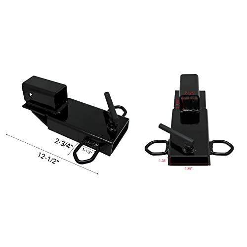 Extreme Max 5001.1373 Clamp-On Forklift Fork Hitch Receiver Adapter - 2", Black