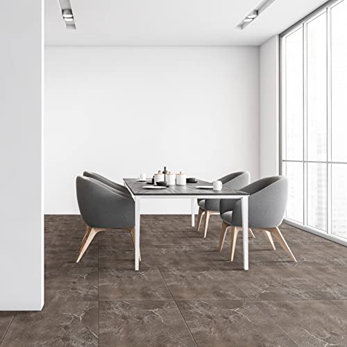 48 Pieces Vinyl Flooring Peel and Stick on Floor Tile 12 x 12 Inch Self Adhesive Waterproof for Kitchen Bathroom Living Room Bedroom (Multicolor Marble)