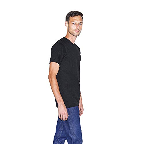 American Apparel Unisex Fine Jersey T-Shirt, Style G2001, 2-Pack, Black (2-Pack), Large