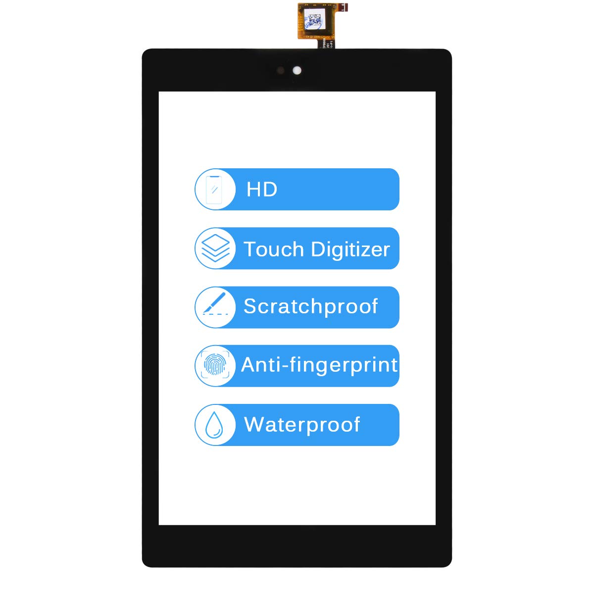 Screen Replacement for Amazon Kindle Fire HD8 HD 8 7th Generation 2017 SX034QT Touch Screen Digitizer Glass Panel Repair Parts Kits with Free Tools