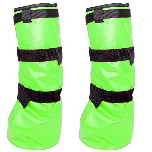 DEEALL 2PCS Horse Soaking Boot Equine Hoof Soaking Poultice Bag Draft Hooves Wrapped Easy Soaker Sack Care Icing Bucket Treating Bags with EVA Pad (Green)