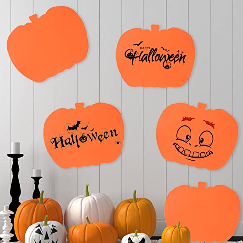 48Pcs Pumpkin Cutouts Paper 9. 5ββx 7.5ββ Thanksgiving Pumpkin Shape Cut-Outs Halloween Classroom Decorations for Fall Harvest Autumn Back to School Party Supplies Bulletin Board Kids Craft Project