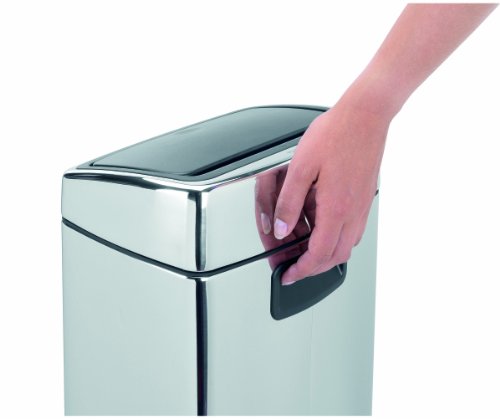 Brabantia Rectangular Touch Bin, 10 L - Brilliant Steel