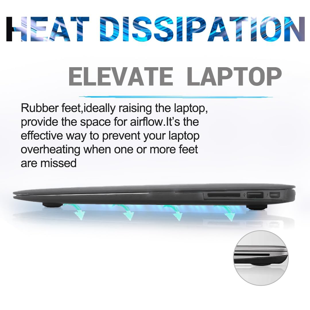 LeFix 12 x Rubber Silicone Feet Dot(Diameter:0.575inch/14.6mm) with Adhesive,Compatible with DELL,Asus,Lenovo,HP Laptop,Computer Case,Keyboard Riser,Appliance Feet,Multiple Purpose(Black)