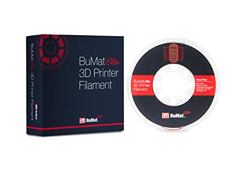 BUMAT Elite Metal Filled 3D Printer Filament, 1.75mm (Copper), 1kg Spool (2.2lbs), Guaranteed Fresh, Dimensional Accuracy +/- 0.02mm, Tangle-Free, Fits Most FDM Printers [Risk-Free]