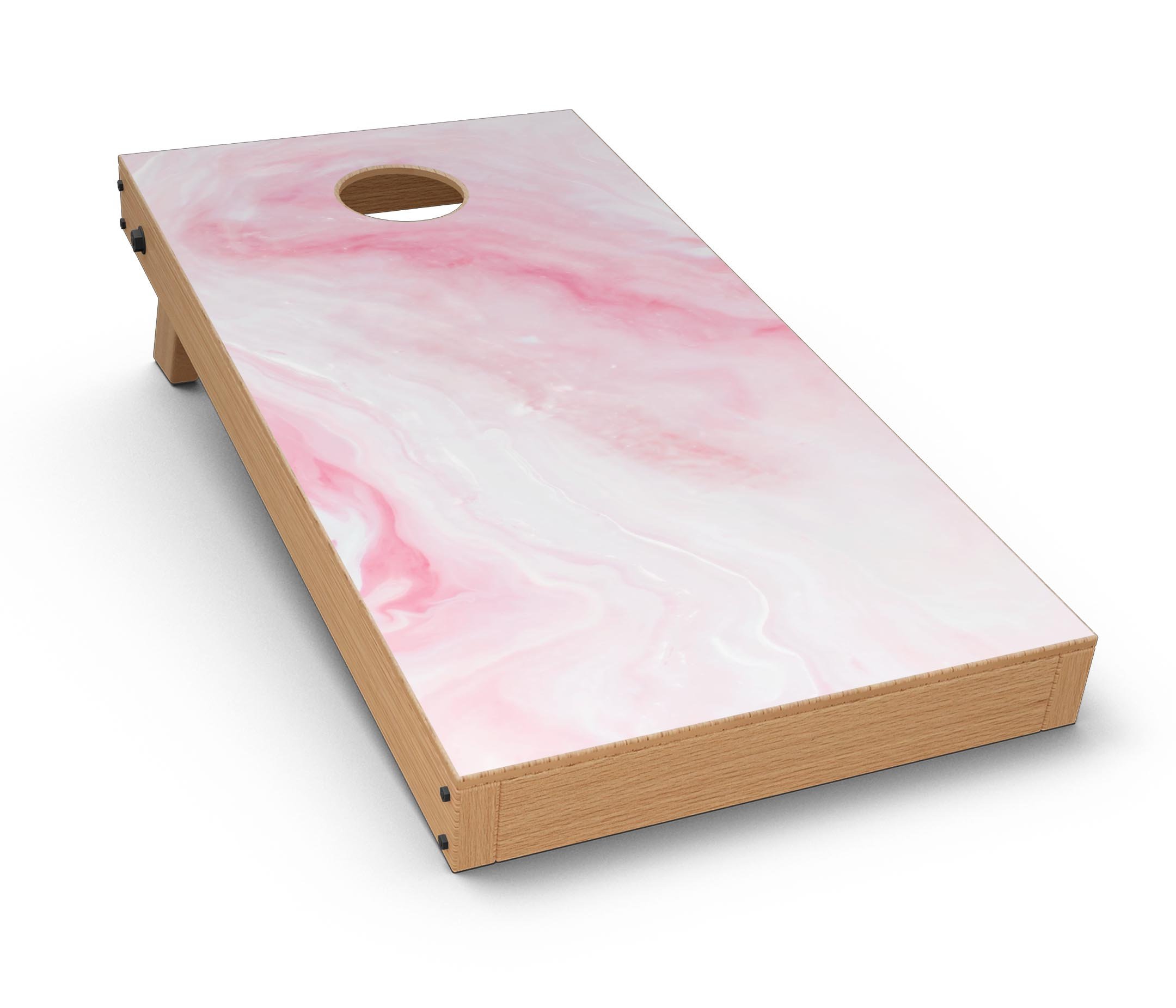 Design Skinz Marble Skin Set for Cornhole (Skin Only) - Marbleized Pink Paradise V6