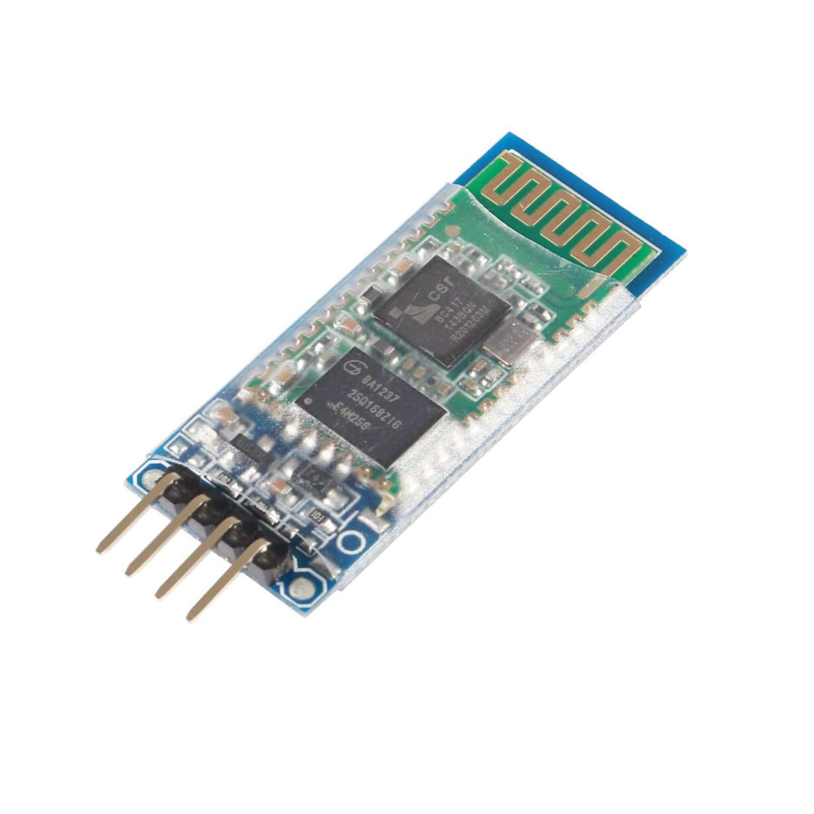 AEDIKO 4pcs HC-06 Bluetooth Module RS232 4 Pin Wireless Serial RF Transceiver Module Bi-Directional Serial Channel Slave Mode Module