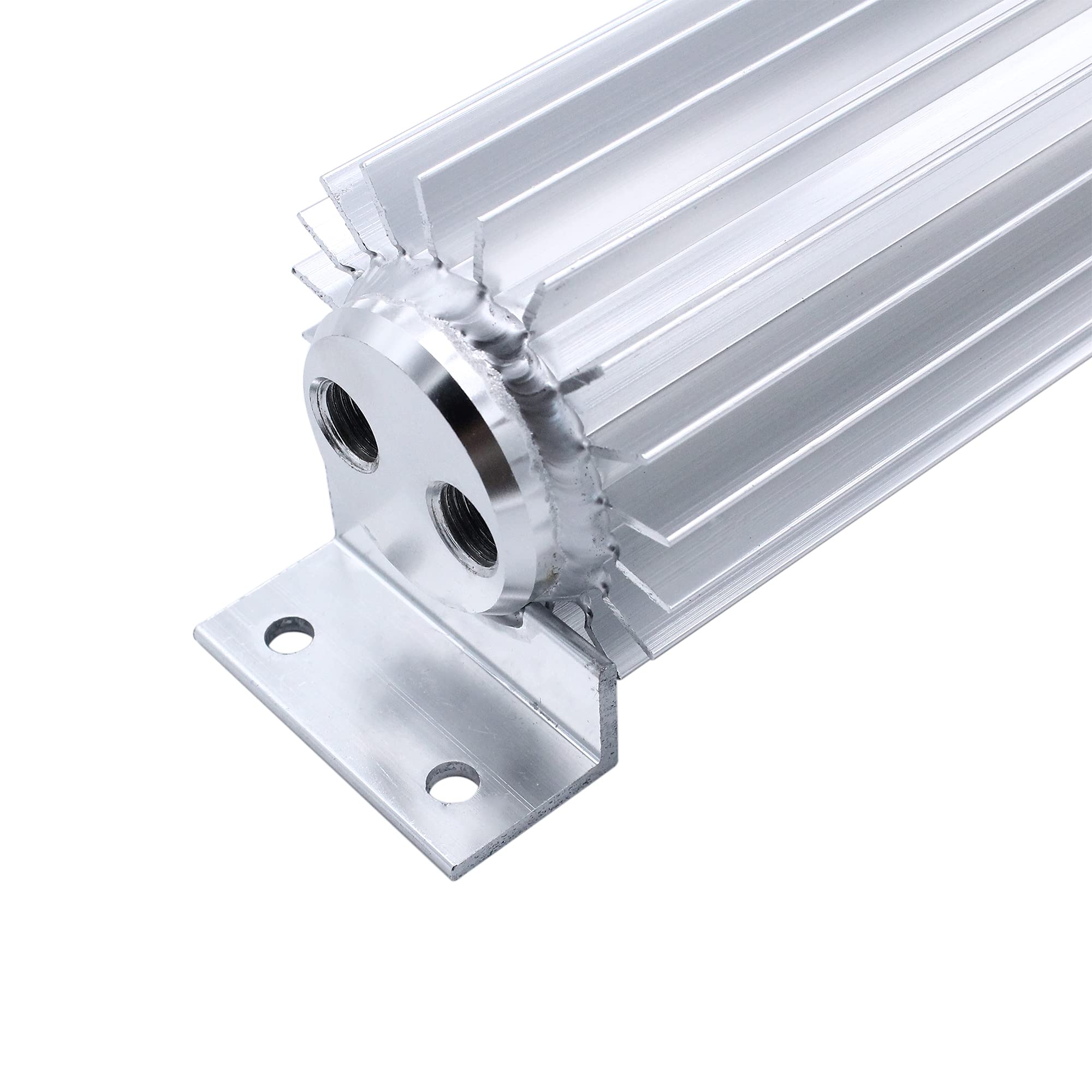 18" Finned Aluminum Double Pass Transmission Trans Cooler - Dual Line Universal