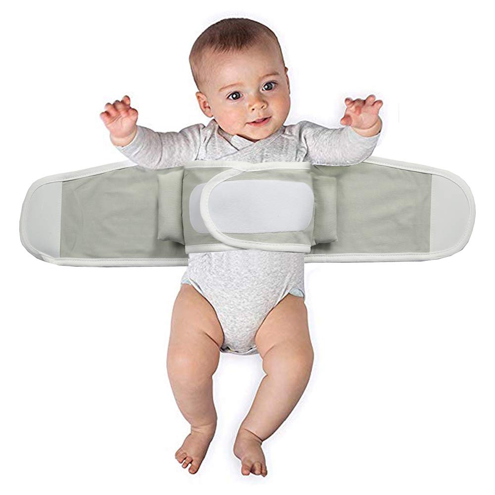 CoRui Over 2 Months Baby Simple Swaddle Newborn Belly Protector with Sleep Bag,Adjustable Arms Safe Sleeping Swaddle Wrap,Four Seasons