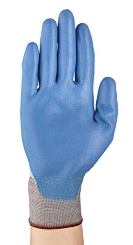 Ansell HyFlex Cut Resistant Work Gloves for Men and Women in Blue, X-Large, 12 Pairs