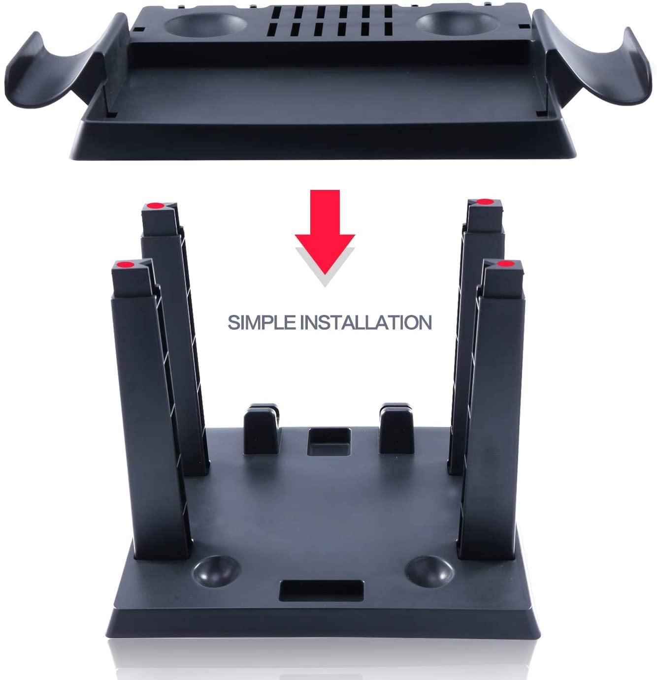 ANNMETER Switch Game Station Organizer with Controller Charger, Charging Dock for Switch, Joycons, Pokeballs, Pro Controller, Accessories Kit Storage