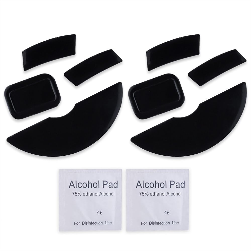 2Sets Rounded Edges Curved Mouse Feet Pads Skates Compatible for Razer Mamba Wireless RC30-027101 Gaming Mouse (for Mamba Wireless Mouse feet)