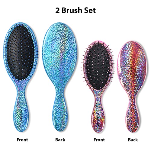 MagicSpell pro 2 brush set for all hair types (Shiny Blue & Pink)