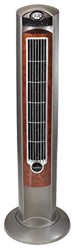 Lasko Portable Electric 42" Oscillating Tower Fan with Nighttime Setting, Timer and Remote Control for Indoor, Silverwood T42954 & Honeywell QuietSet Whole Room Tower Fan-Black, HYF290B