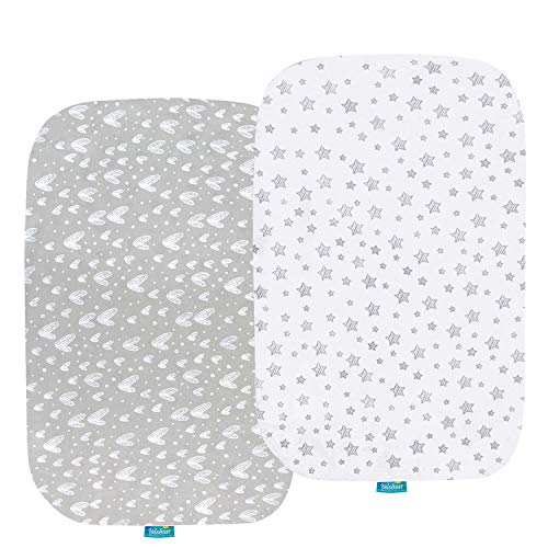 Bassinet Mattress Topper and Bassinet Sheets Compatible with Baby Delight Beside Me Dreamer Bassinet, Breathable and Heavenly Soft