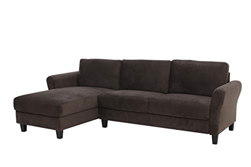 LifeStyle Solutions Rolled arms Sectional Sofa, Coffee