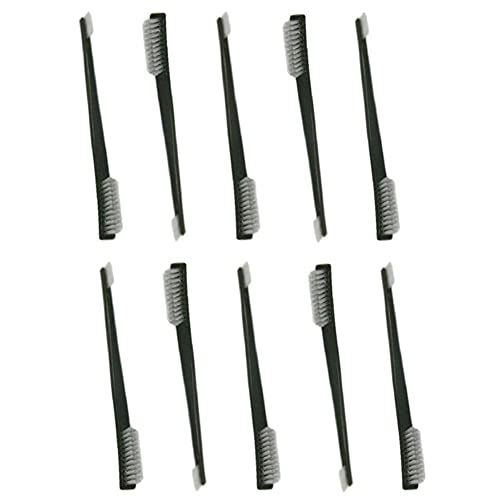 CARCAREZ 7'' Long Toothbrush Style Car Auto Detailing & Seam Brush for Car Interior Cleaning, Pack of 10
