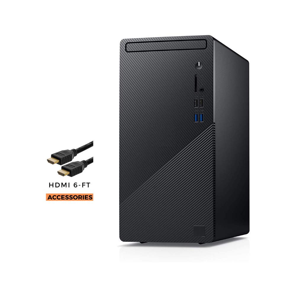 SHOXLAB Latest_Dell Inspiron 3880 Desktop, 10th Gen Intel Core i5-10400 Processor(6-Core, 2.9GHz to 4.3GHz), 8GB DDR4 RAM, 1TB HDD, WiFi and Bluetooth, Windows 10 Accessory Black